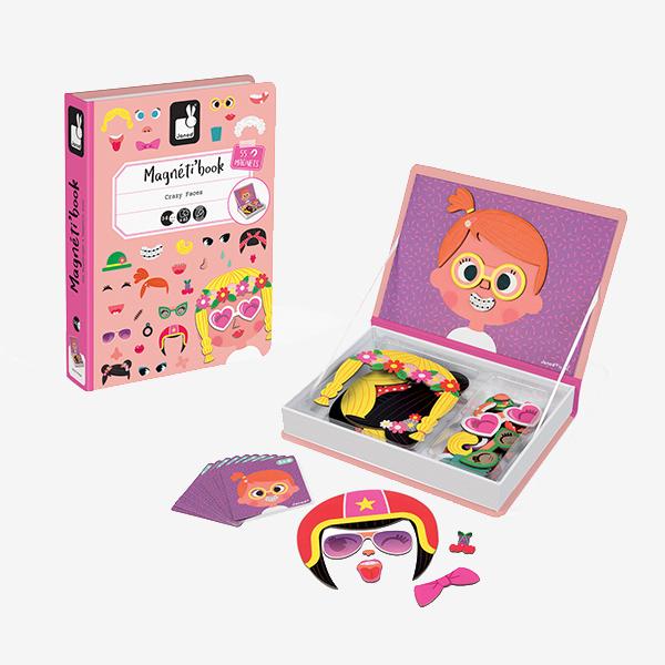Girls Crazy Faces Magneti'Book | Janod | Toys For Kids – Tuli Kids